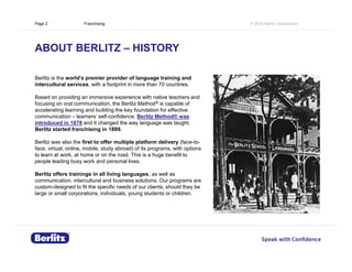 Berlitz Franchise Models | PDF | Large Business | Business