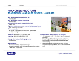 Berlitz Franchise Models | PDF | Large Business | Business