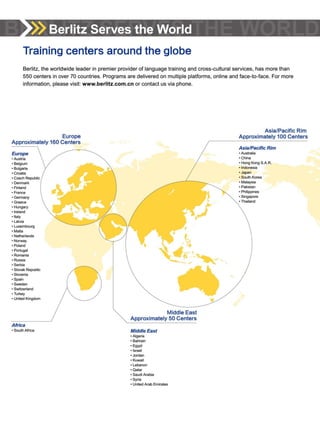 Berlitz Brochure English Final | PDF