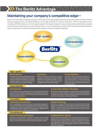 Berlitz Brochure English Final | PDF