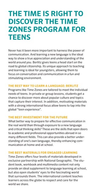 Berlitz Teens - Leaflet | PDF