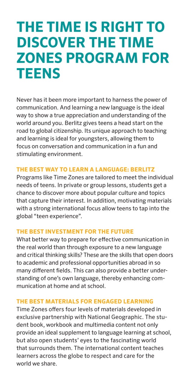 Berlitz Teens - Leaflet | PDF