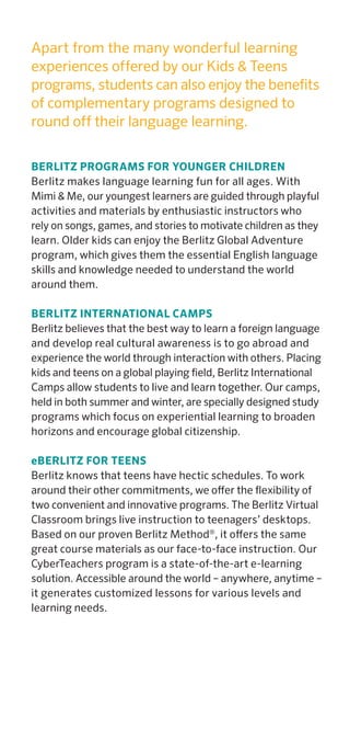Berlitz Teens - Leaflet | PDF