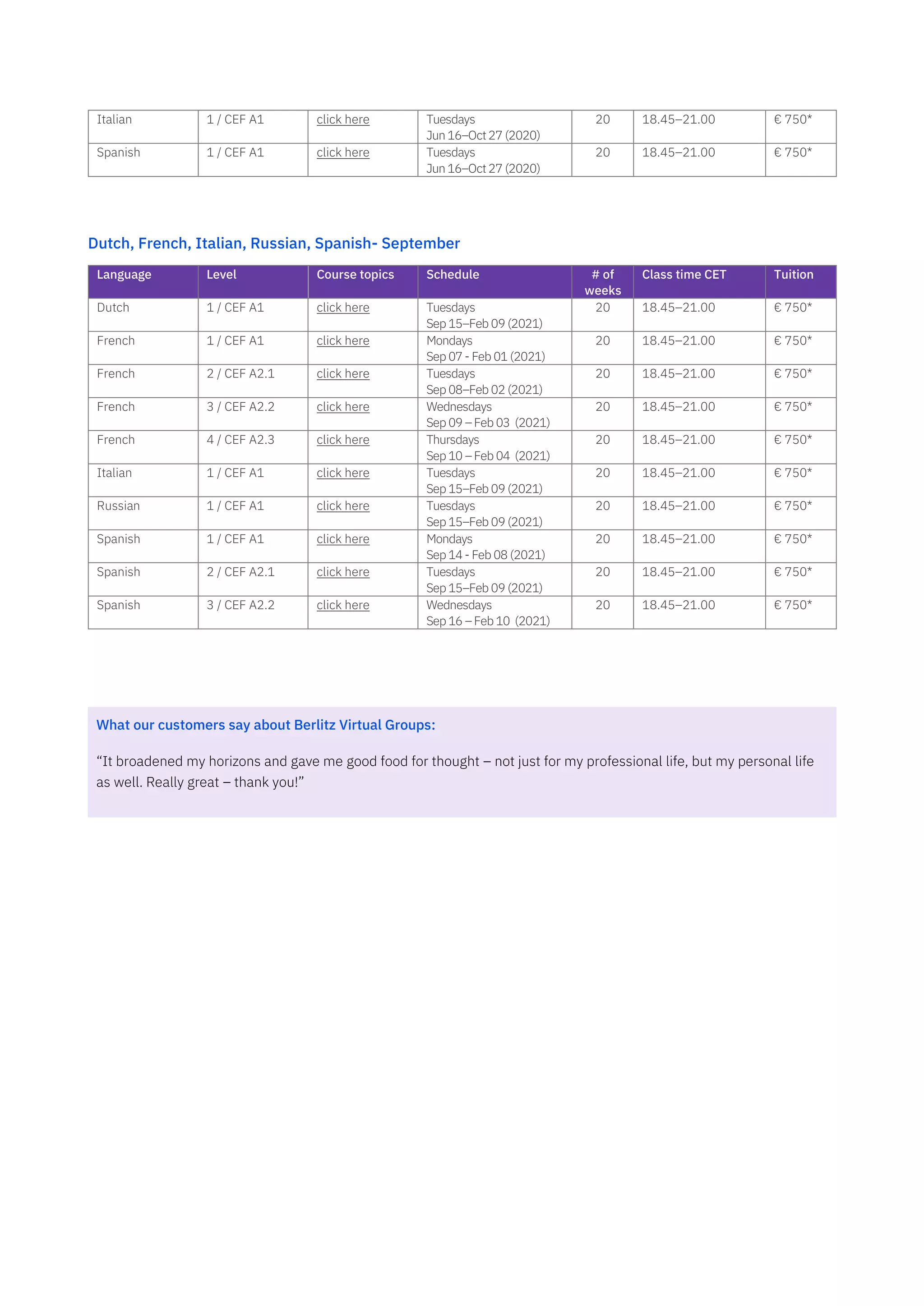 Berlitz virtual groups_en_2020 | PDF