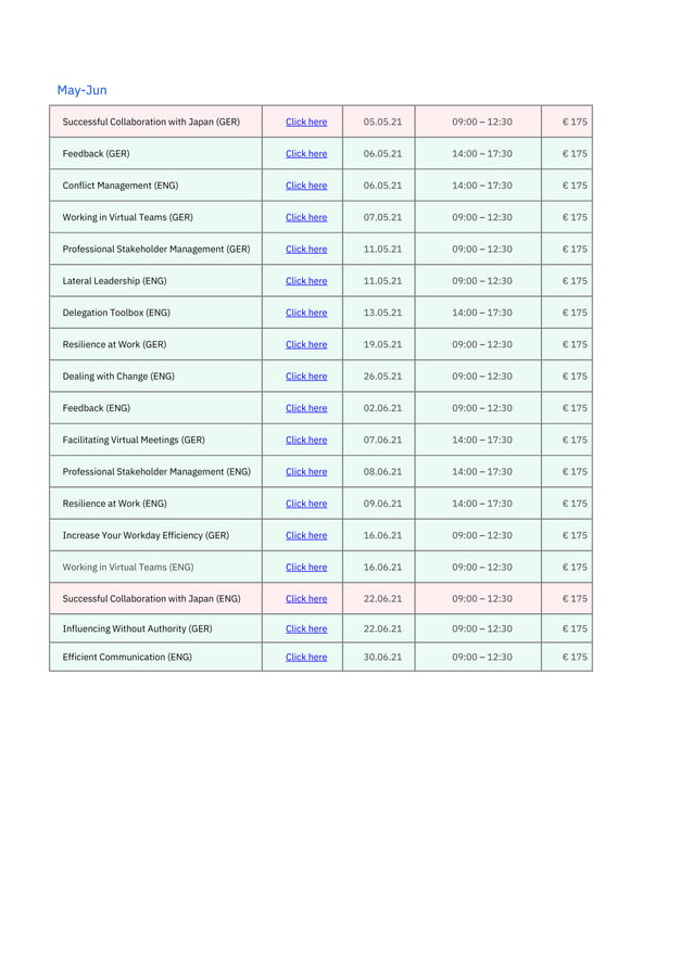 Berlitz Live Online groups 2021 | PDF