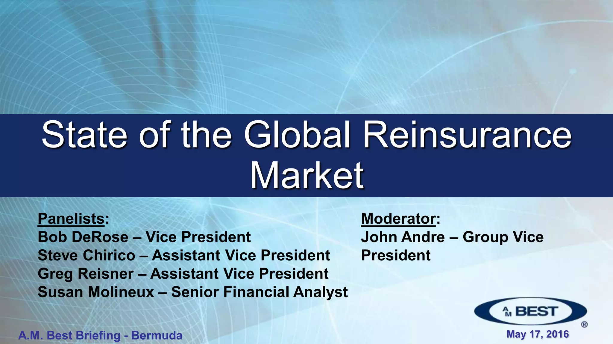 State of the Global Reinsurance Market | PPTX