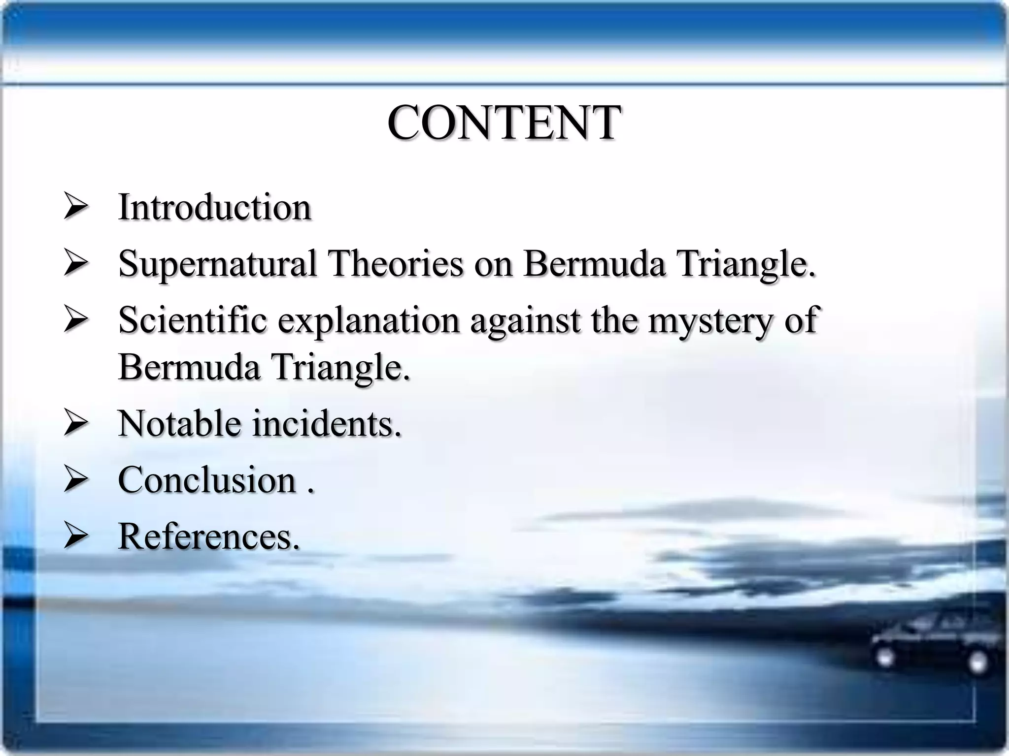 The Unsolved Mystery : BERMUDA TRIANGLE | PPTX