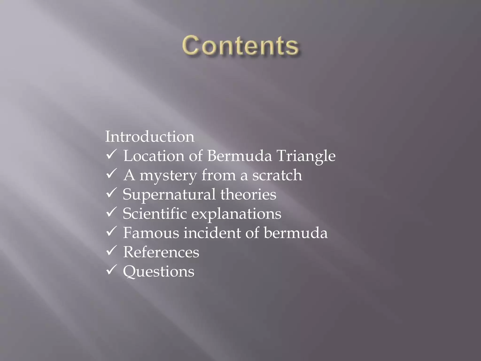 Bermuda triangle | PPTX | Geography | Science