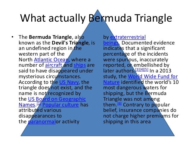 Bermuda triangle