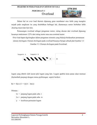 Laporan Perlengkapan Sistem Tenaga Listrik - Overload | PDF