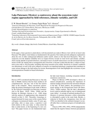 Bernal brooks et al 2002 patzcuaro | PDF