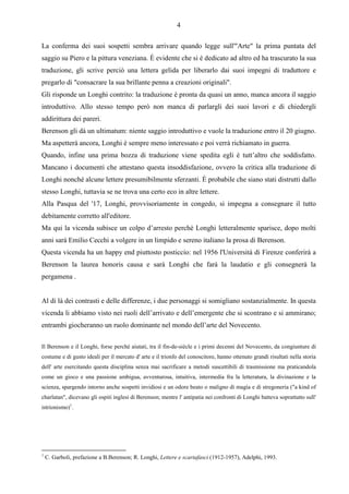 Bernard Berenson Relazione | PDF