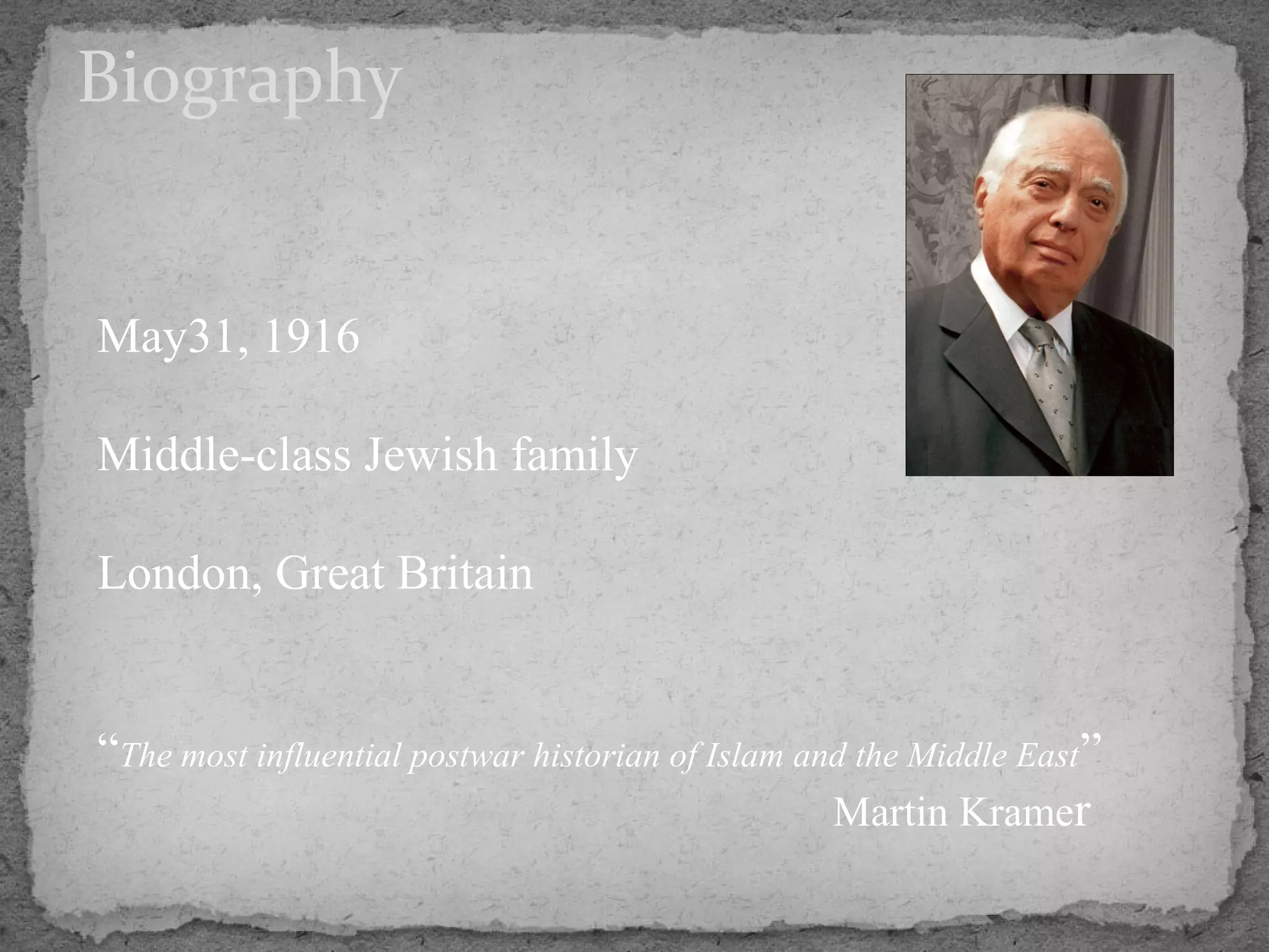 Bernard lewis presentation | PPT