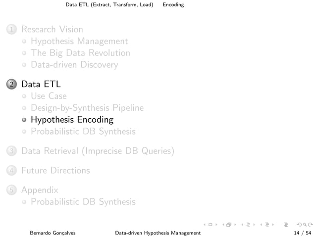 Data-driven Hypothesis Management | PPT