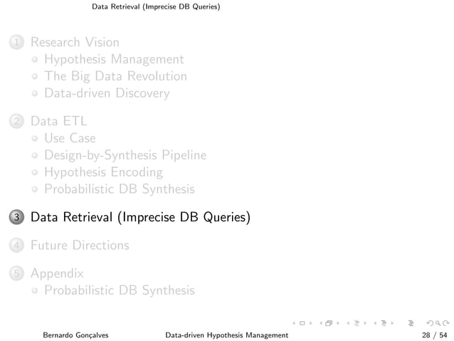 Data-driven Hypothesis Management | PPT
