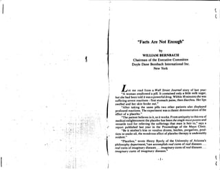 Bill Bernbach's Speech to the 4As, "Facts Are Not Enough" | PDF