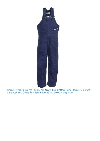 Berne Overalls | PDF