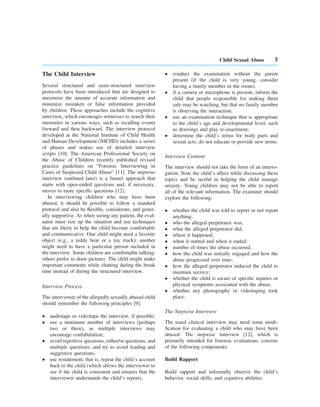 Child Sexual Abuse - Forensic Interview and Medical Evaluation | PDF ...