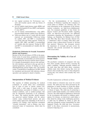 Child Sexual Abuse - Forensic Interview and Medical Evaluation | PDF ...