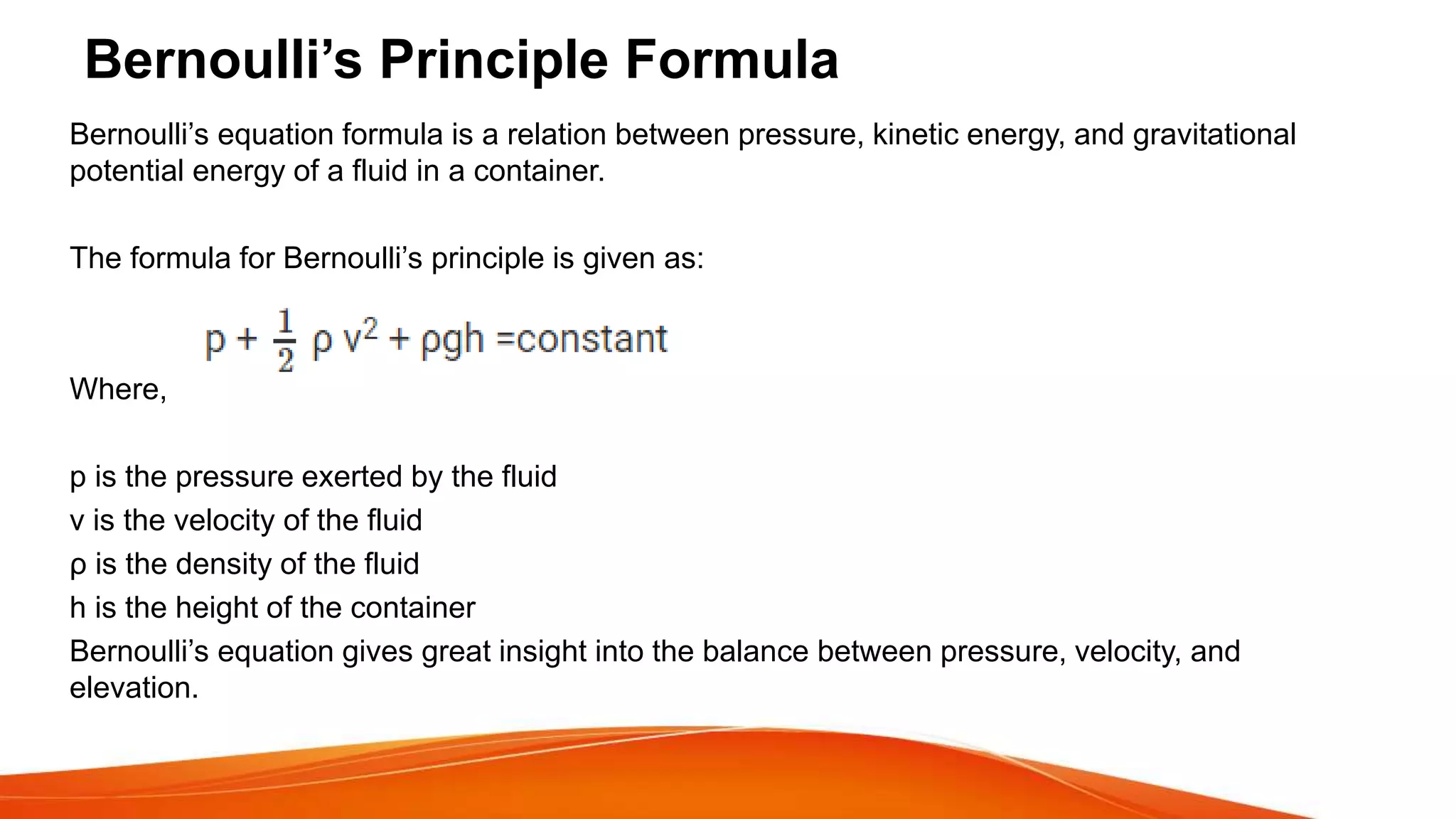 Bernoulli Equation | PPTX