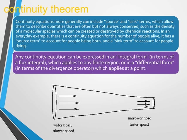 Bernoulli and continuity equation | PPTX | Physics | Science