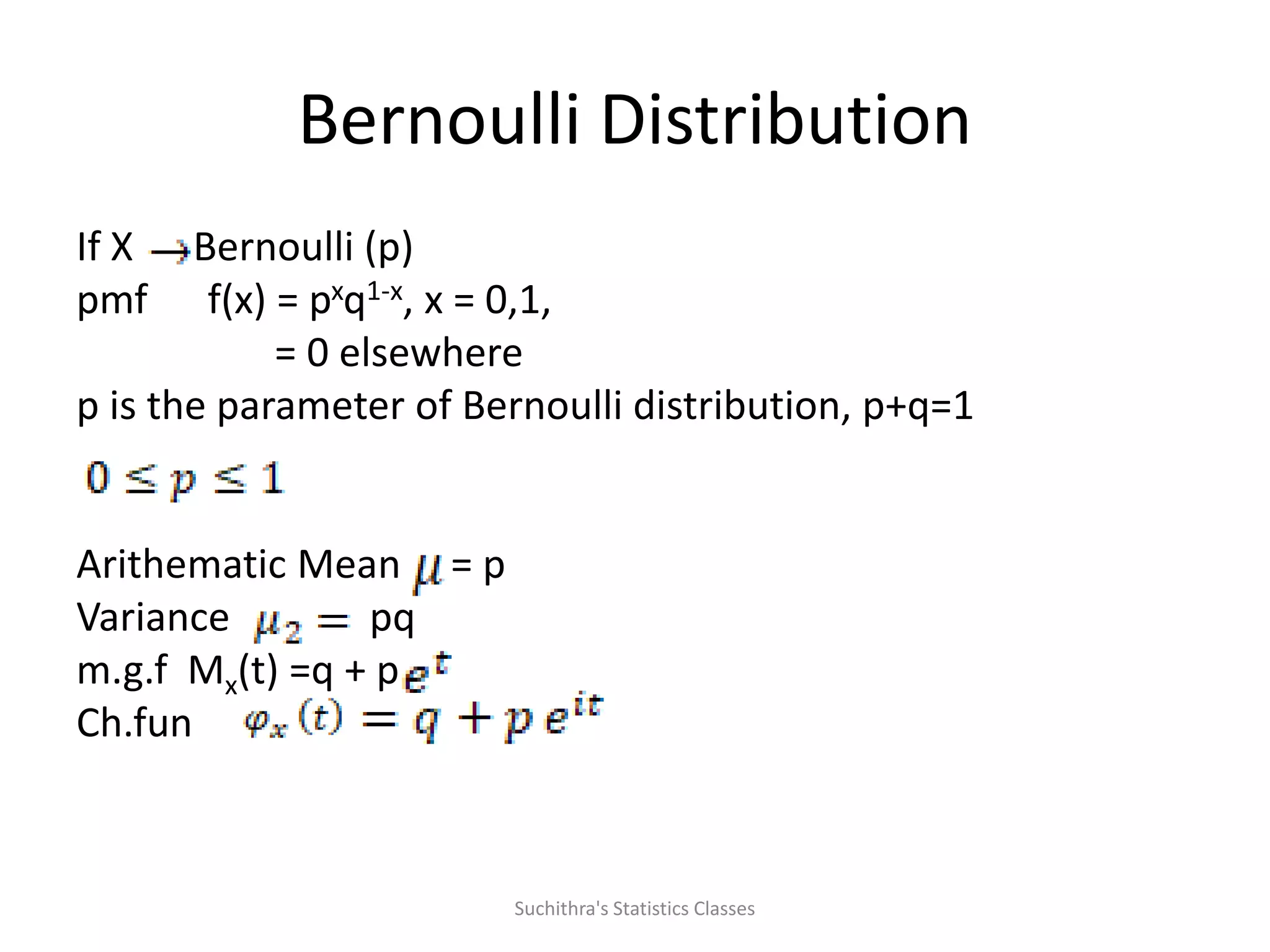 Bernoulli distribution | PPTX | Physics | Science