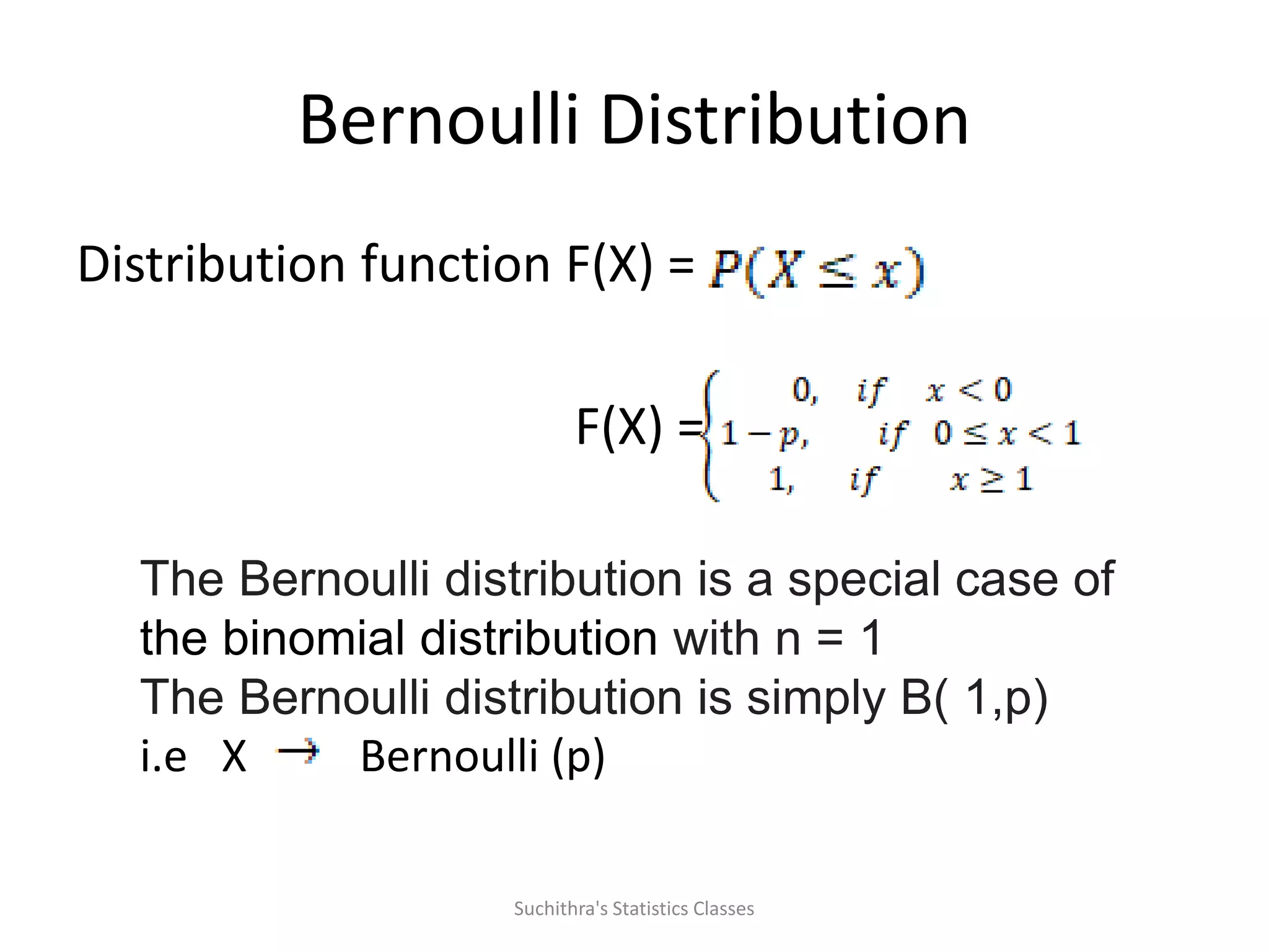 Bernoulli Distribution Pptx Physics Science