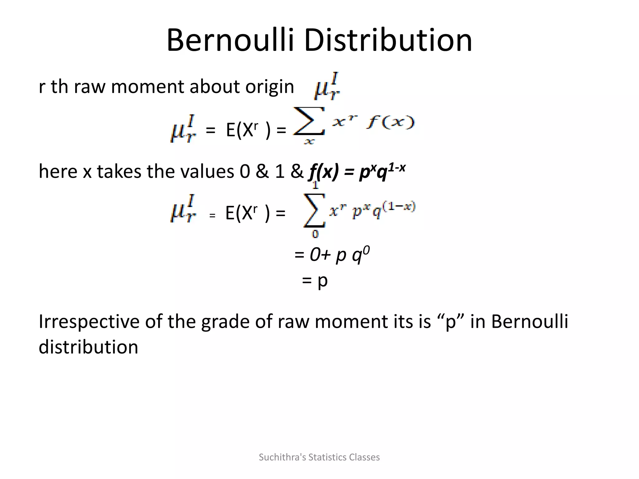 Bernoulli Distribution Pptx Physics Science