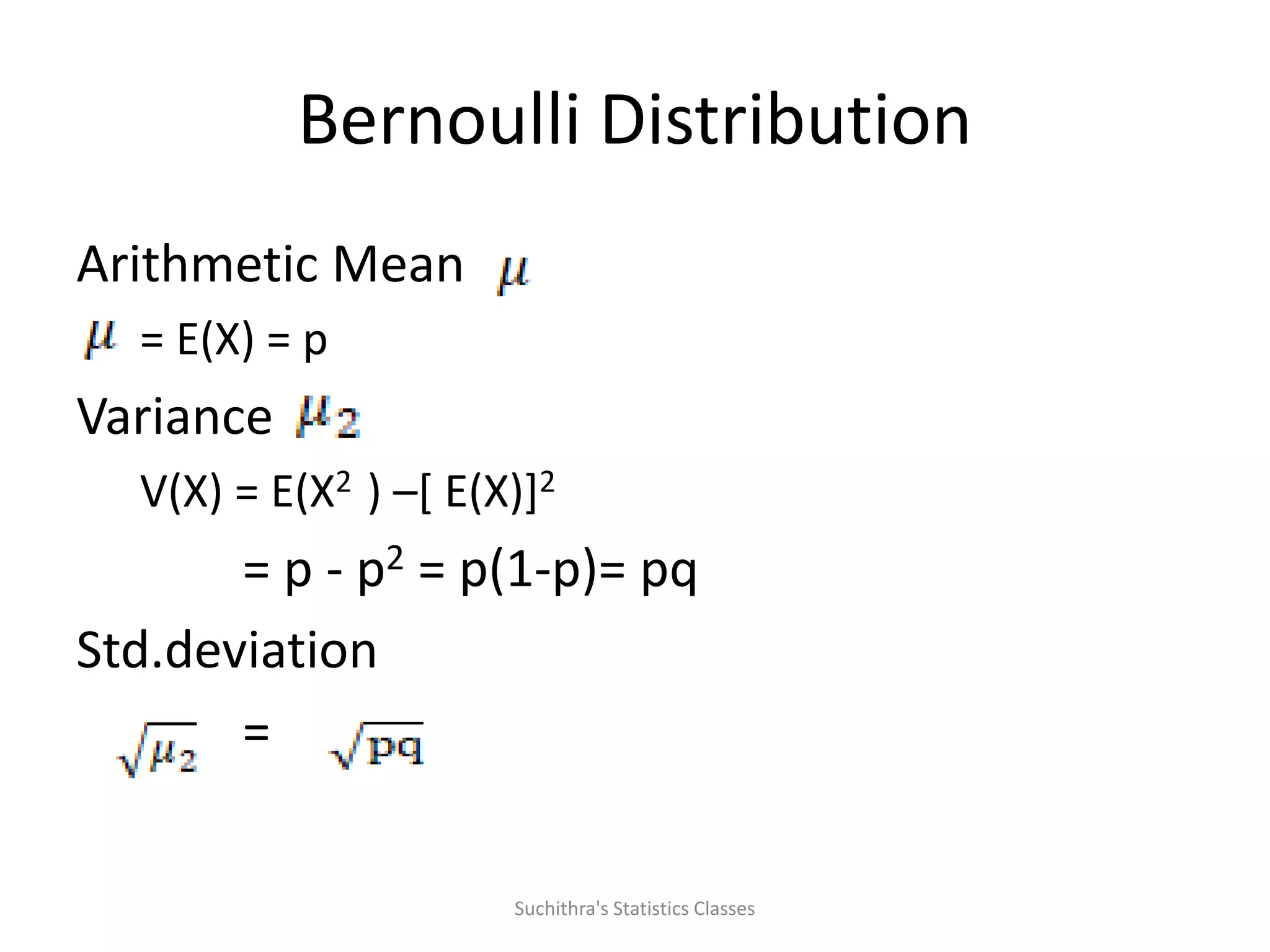 Bernoulli Distribution Pptx Physics Science