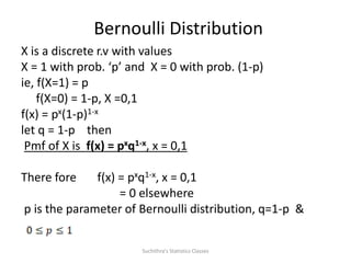 Bernoulli distribution | PPTX
