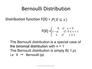 Bernoulli distribution | PPTX