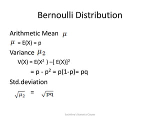 Bernoulli distribution | PPTX