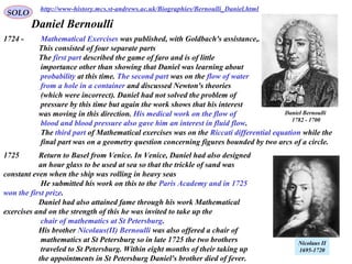 Daniel Bernoulli Family