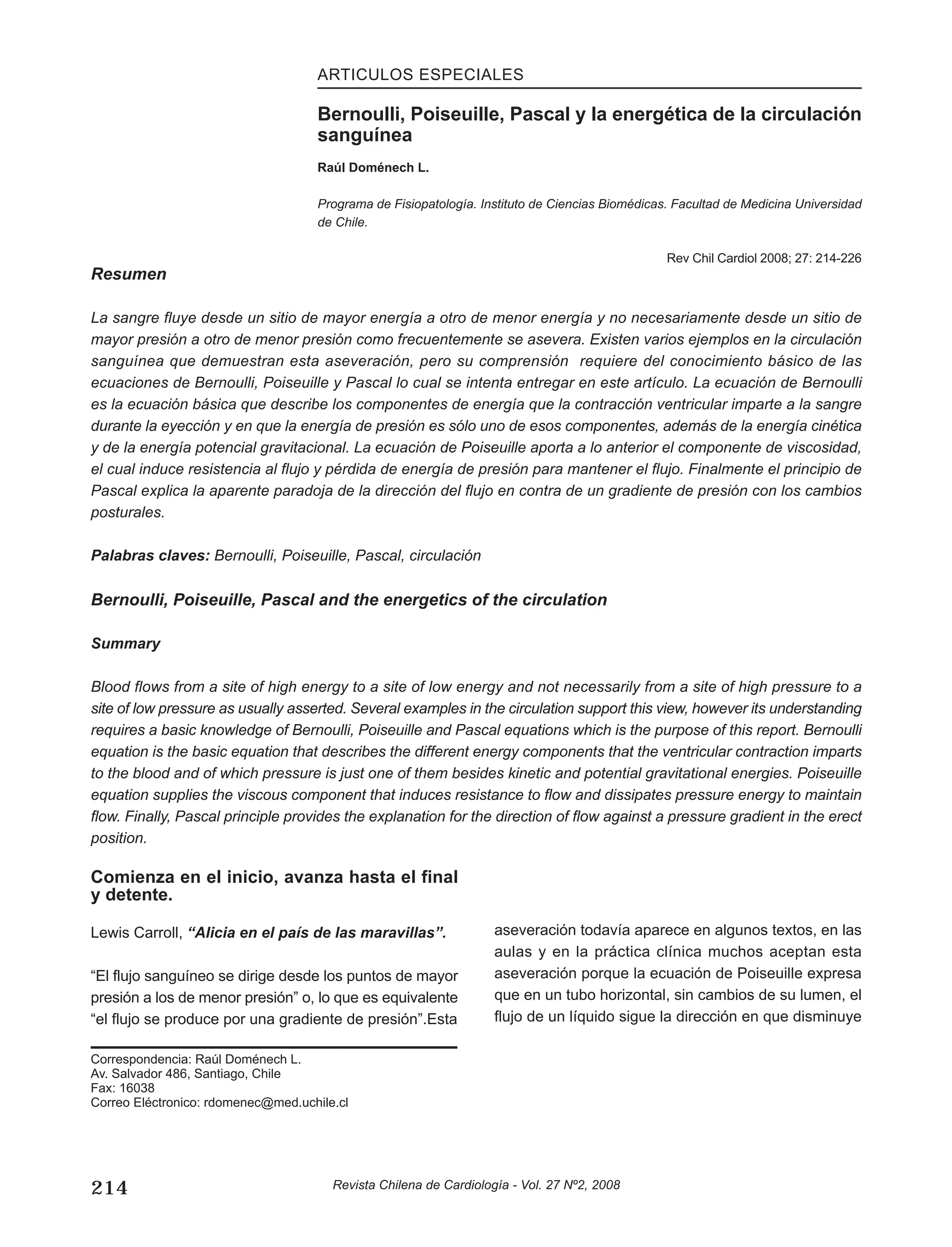 Bernoulli, Poiseuille, Pascal y la energética de la circulación.pdf