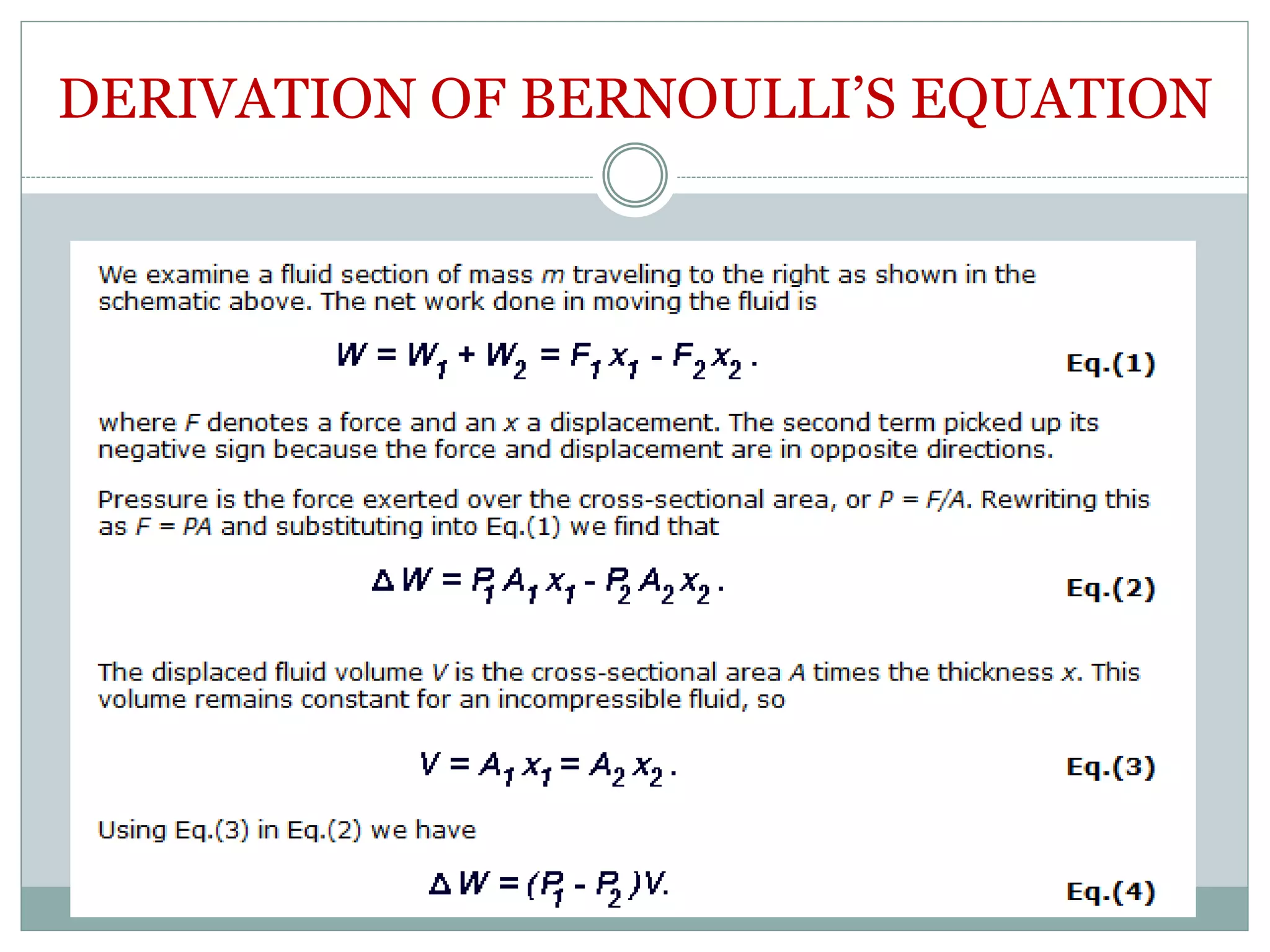 Bernoullis Theorem (proof and explaination) | PPTX