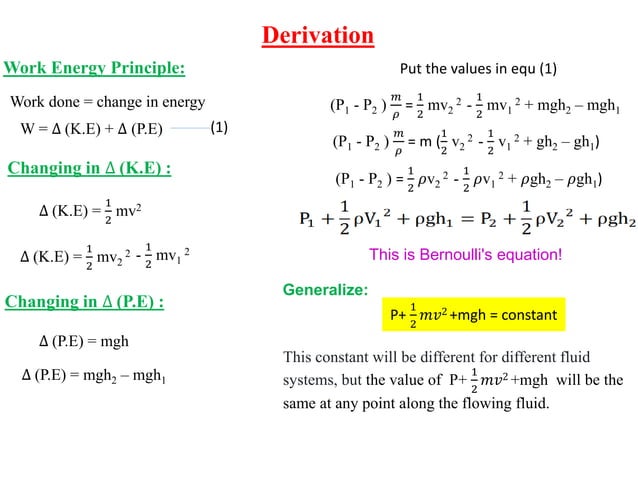Bernoullis equation | PPTX