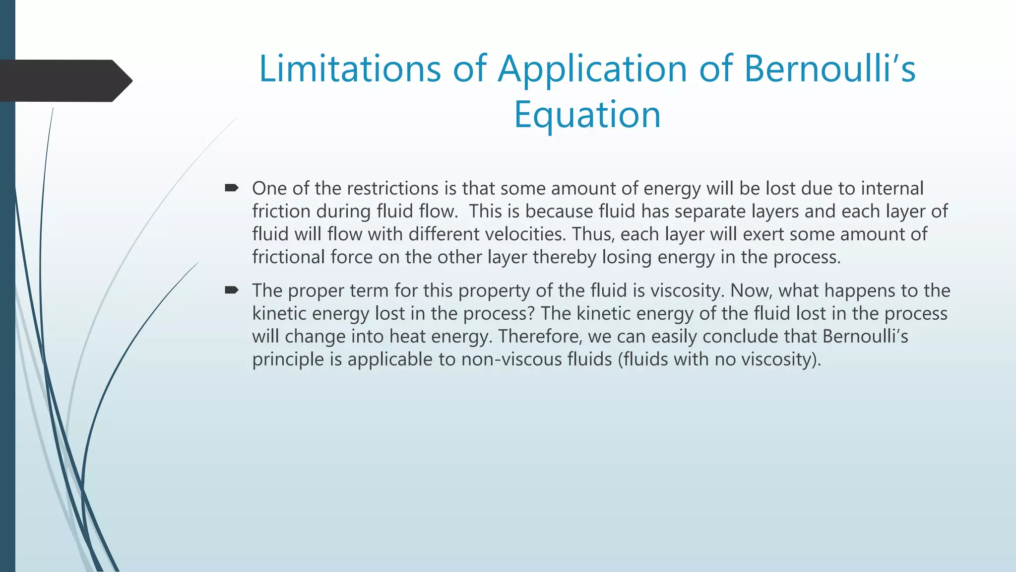 Bernoulli’s equation and its significance | PPTX