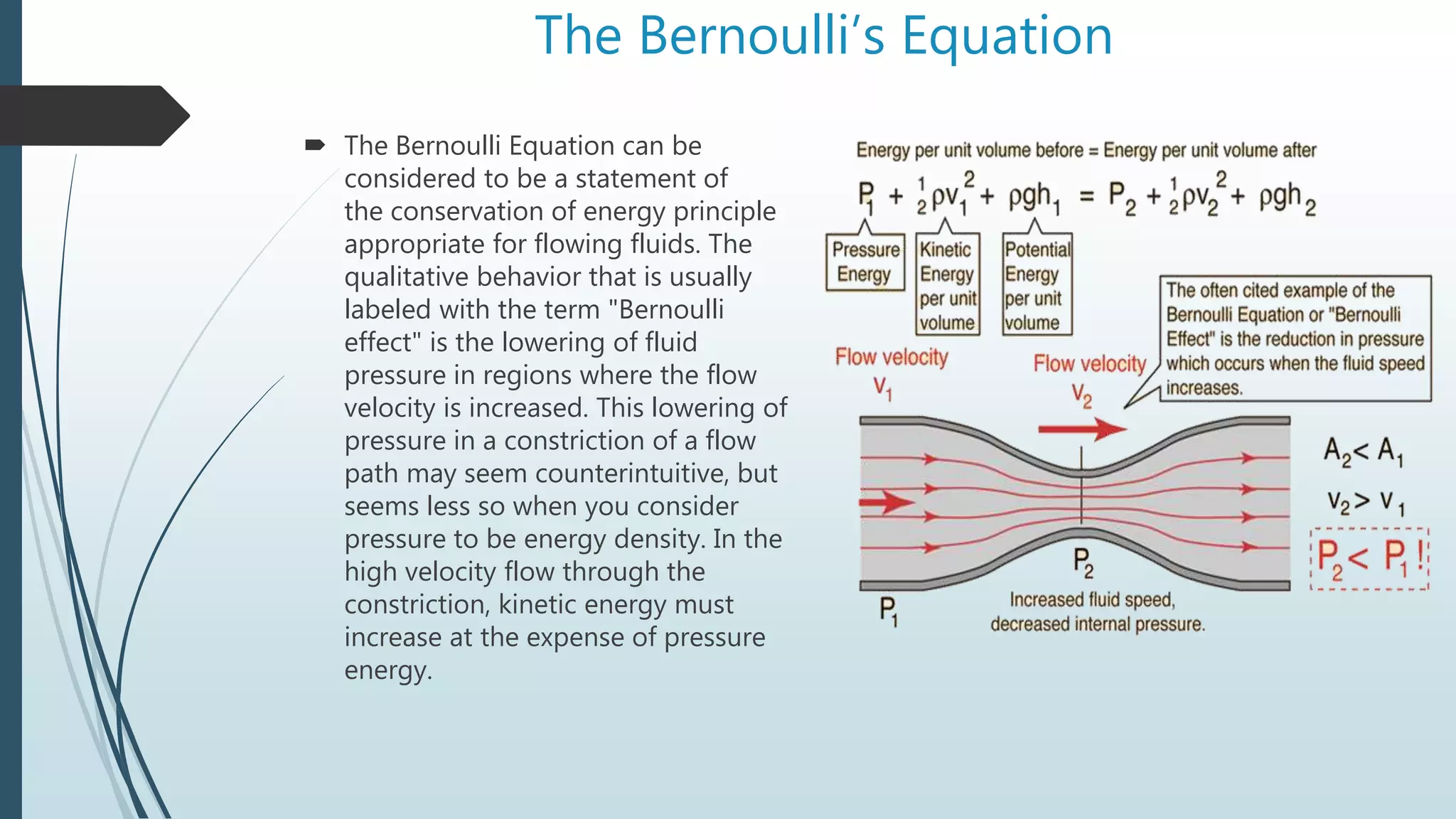 Bernoulli’s equation and its significance | PPTX