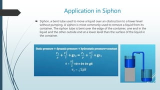 Bernoulli’s equation and its significance | PPTX