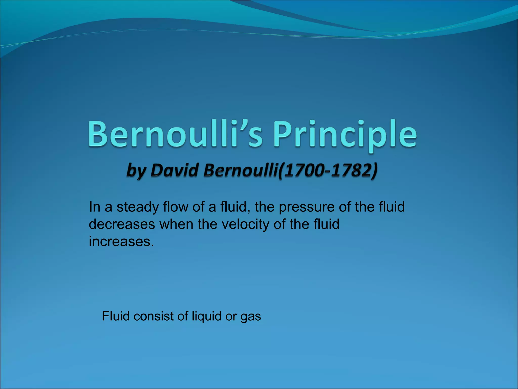Bernoulli’s principle | PPT