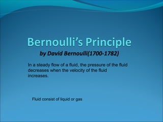 Bernoulli’s principle | PPT