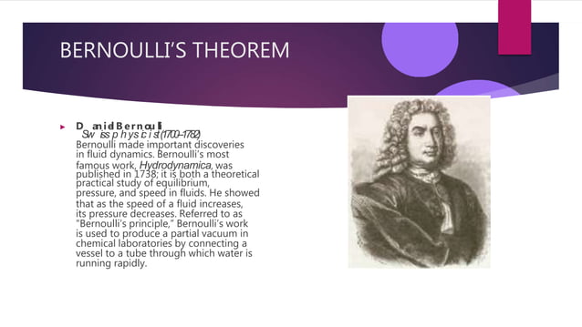Bernoullis theorem | PPTX