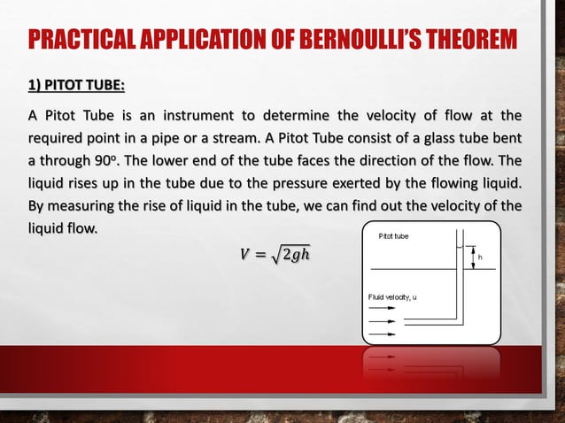 Bernoulli's Theorem, Limitations & its Practical Application | PPT Bernoulli's Theorem, Limitations & its Practical Application | PPT