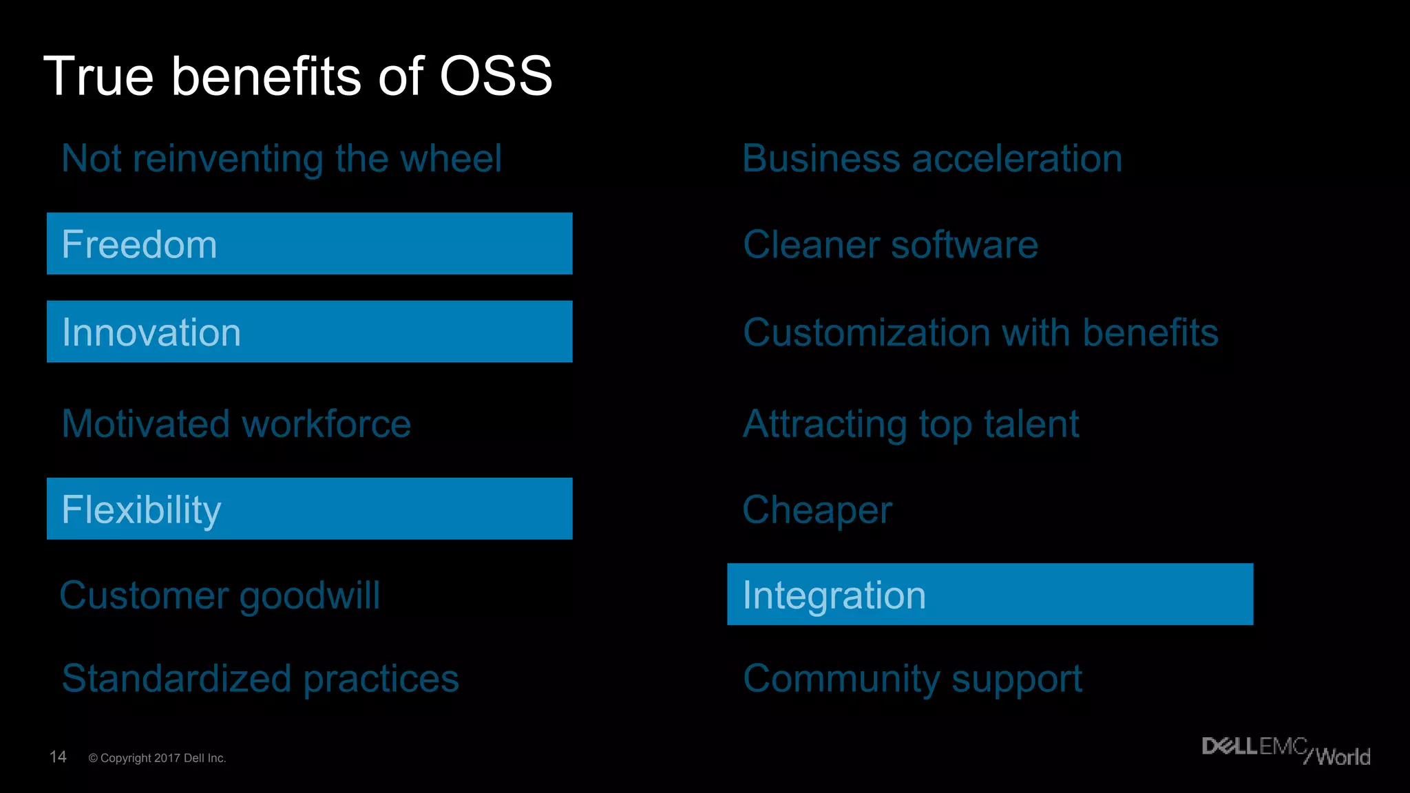 The Open Source Effect on Dell EMC - Joshua Bernstein - Dell EMC World ...