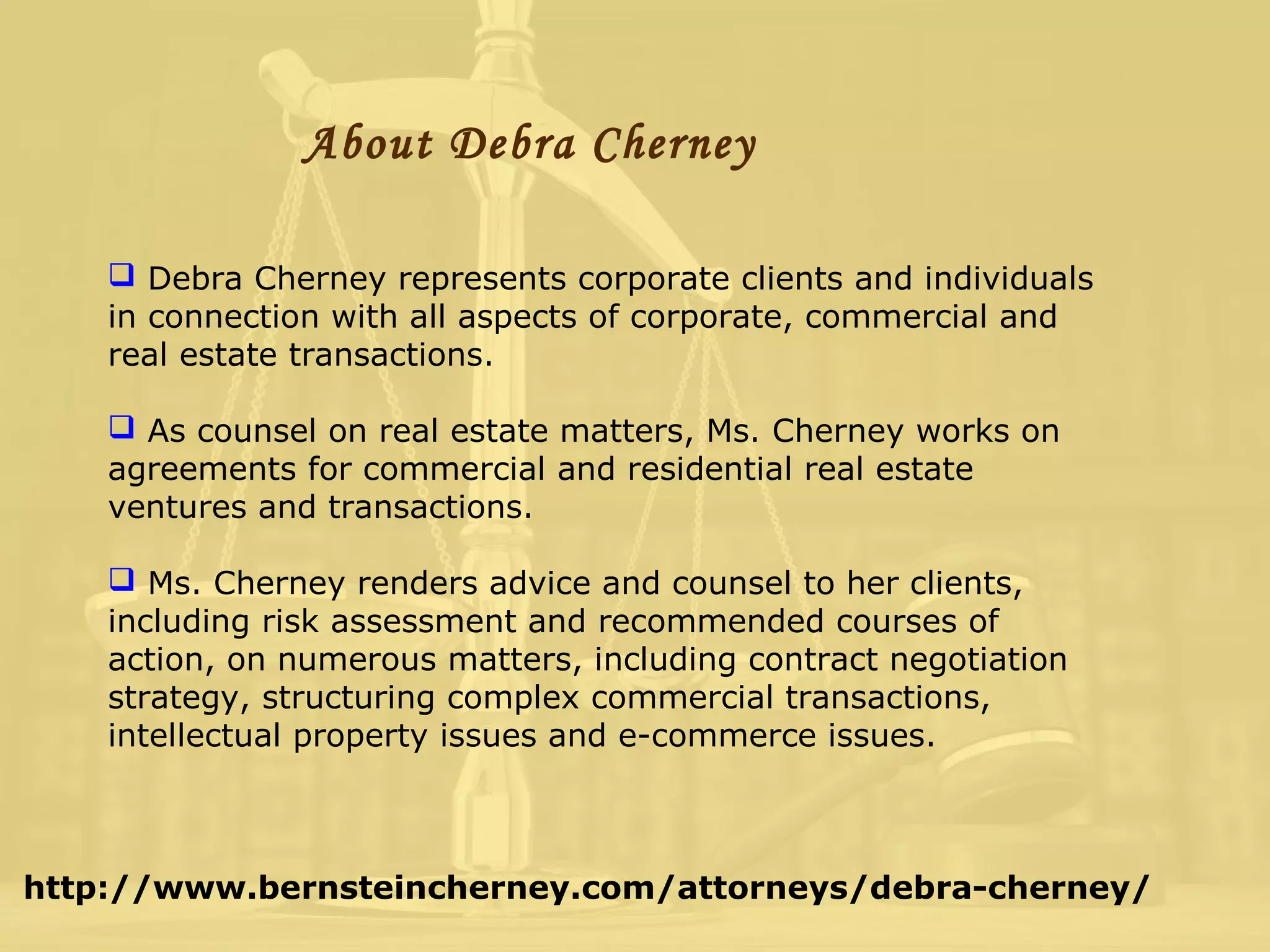 Hartley Todd Bernstein And Debra Cherney | PPT