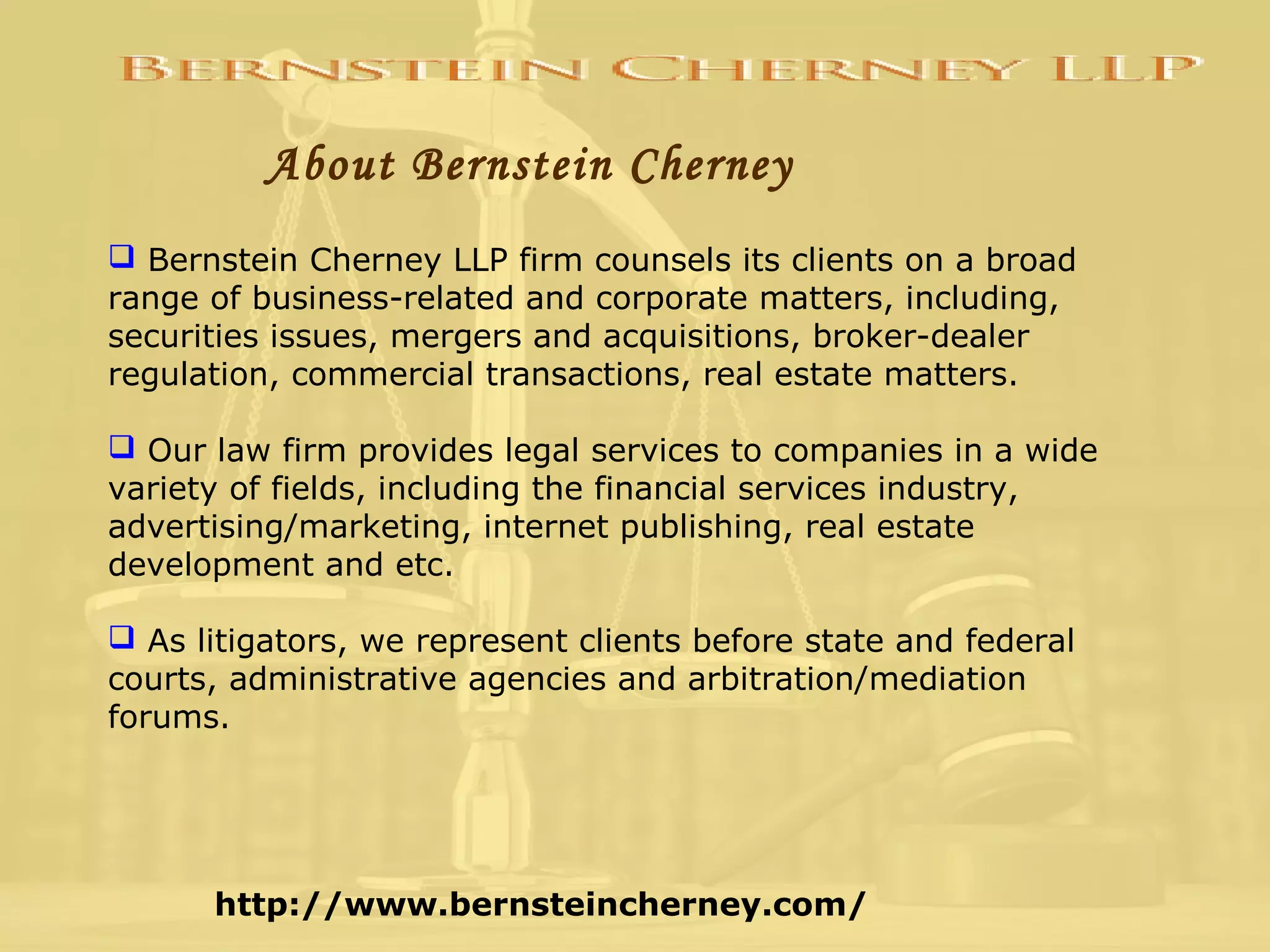 Hartley Todd Bernstein And Debra Cherney | PPT