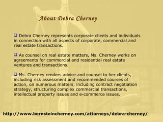 Hartley Todd Bernstein And Debra Cherney | PPT