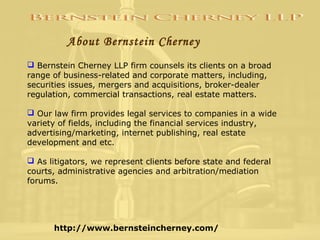 Hartley Todd Bernstein And Debra Cherney | PPT