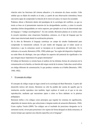 Basil Bernstein: Teoría de los códigos socio—lingüísticos. | PDF