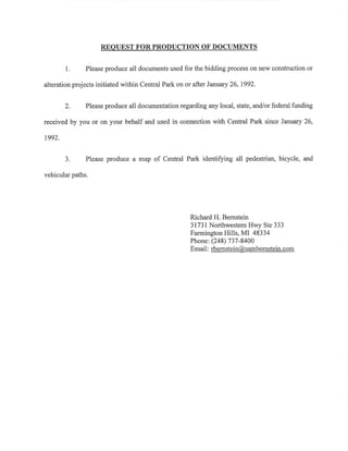 Bernstein v. City of New York - Plaintiff's Interrogatories | PDF